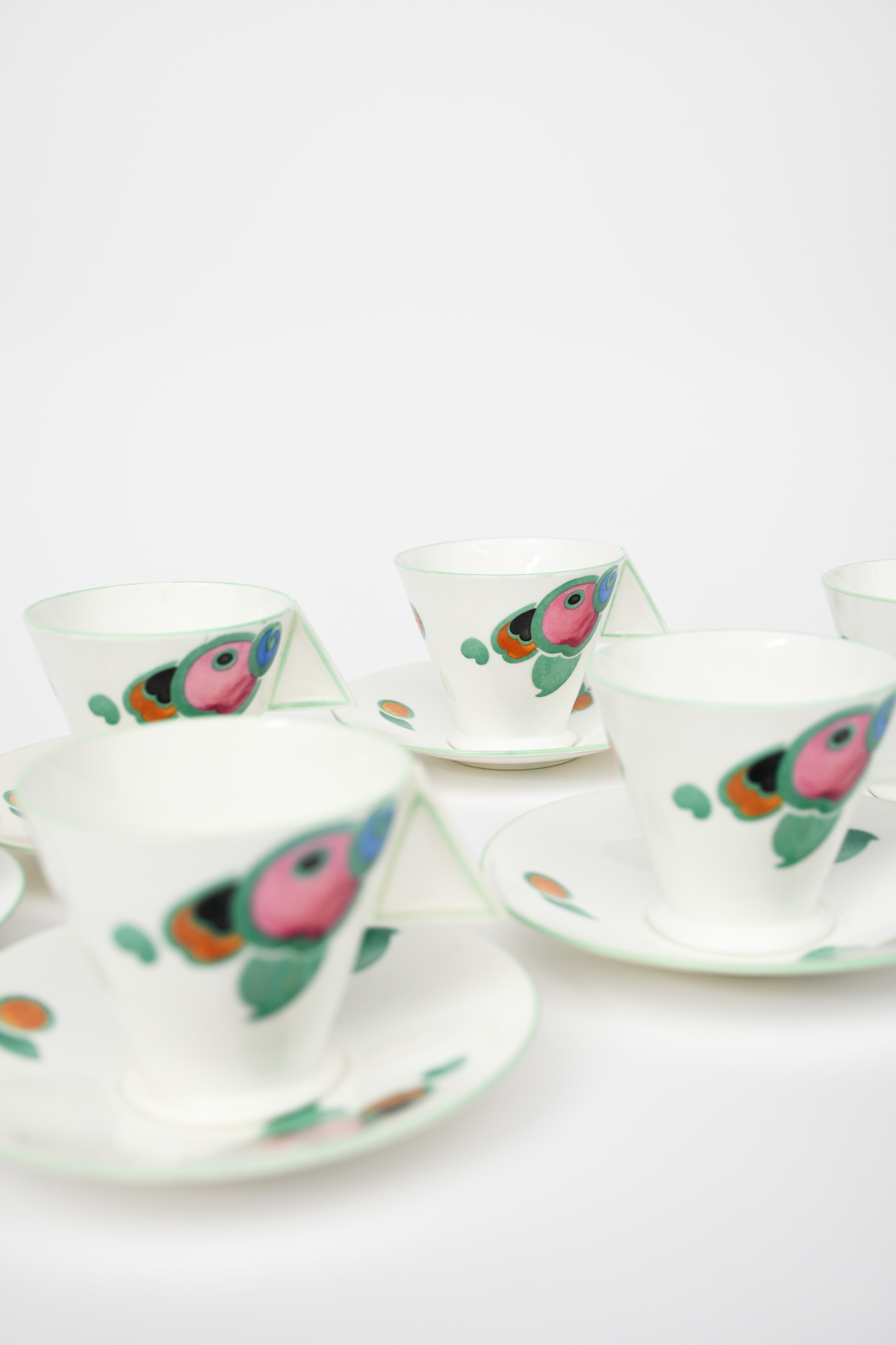 Eric Slater | An unusual Shelley Pottery Mode coffee set | MutualArt