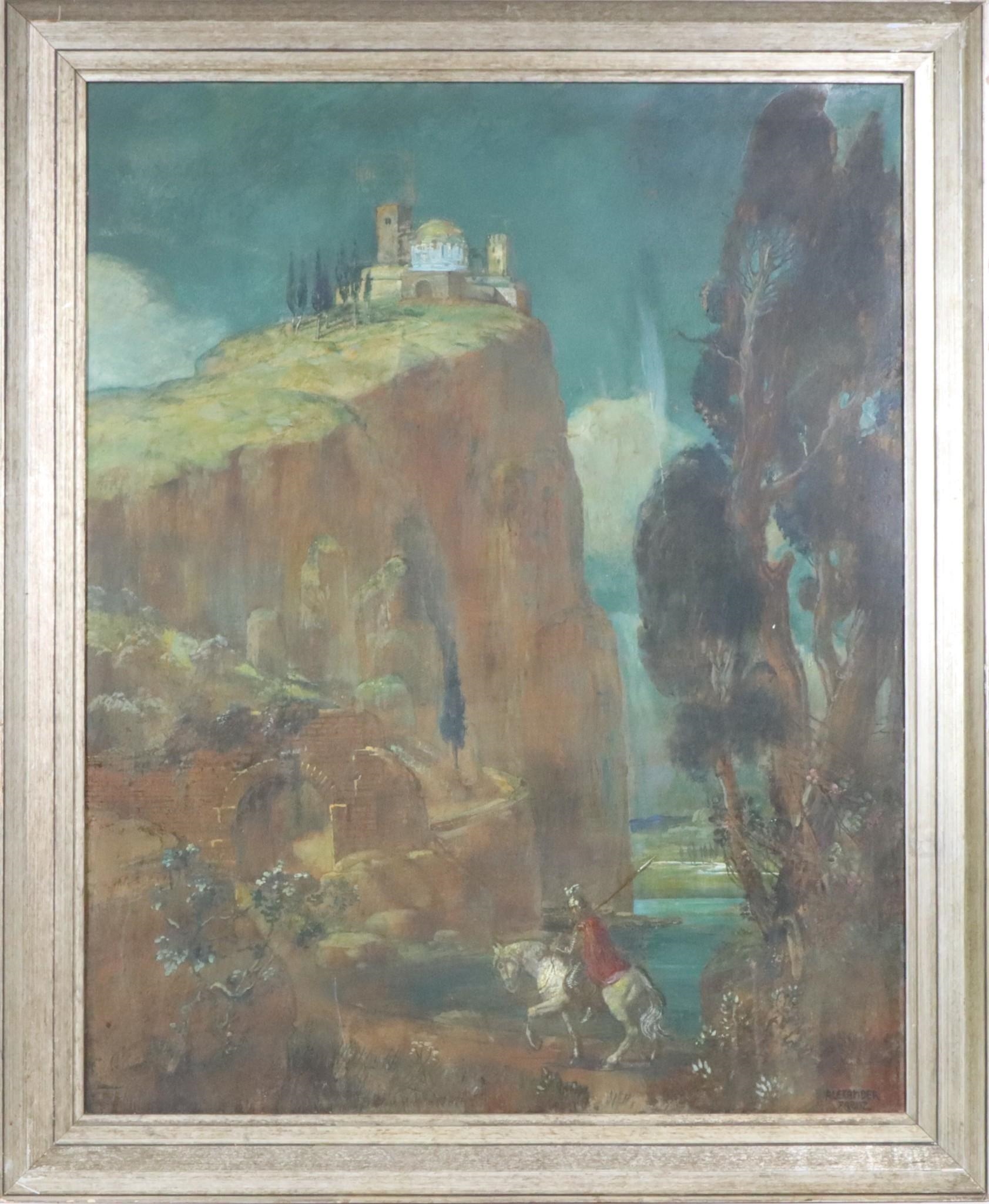 Alexander Frenz | A mounted warrior returning to his castle | MutualArt