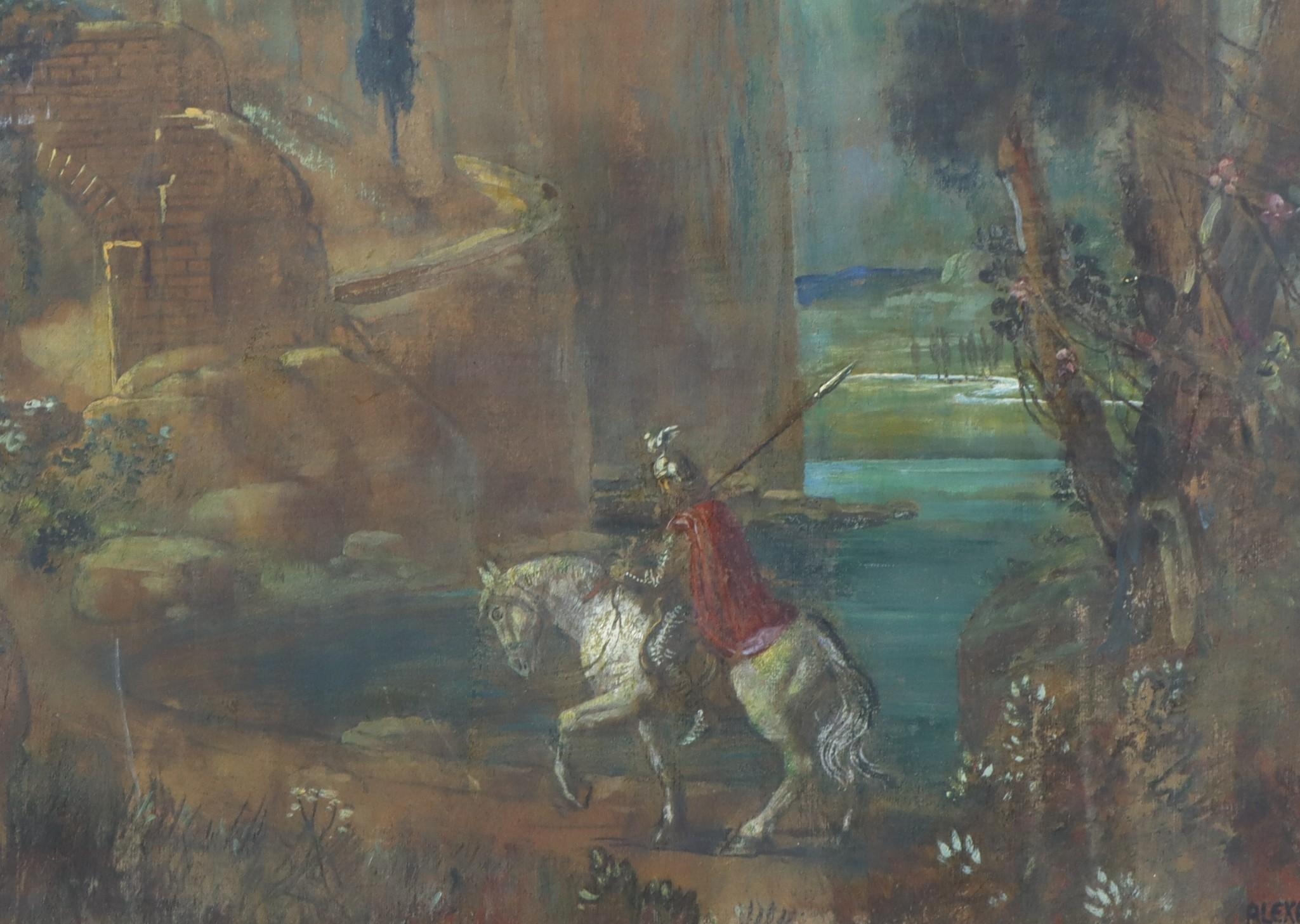 Alexander Frenz | A mounted warrior returning to his castle | MutualArt