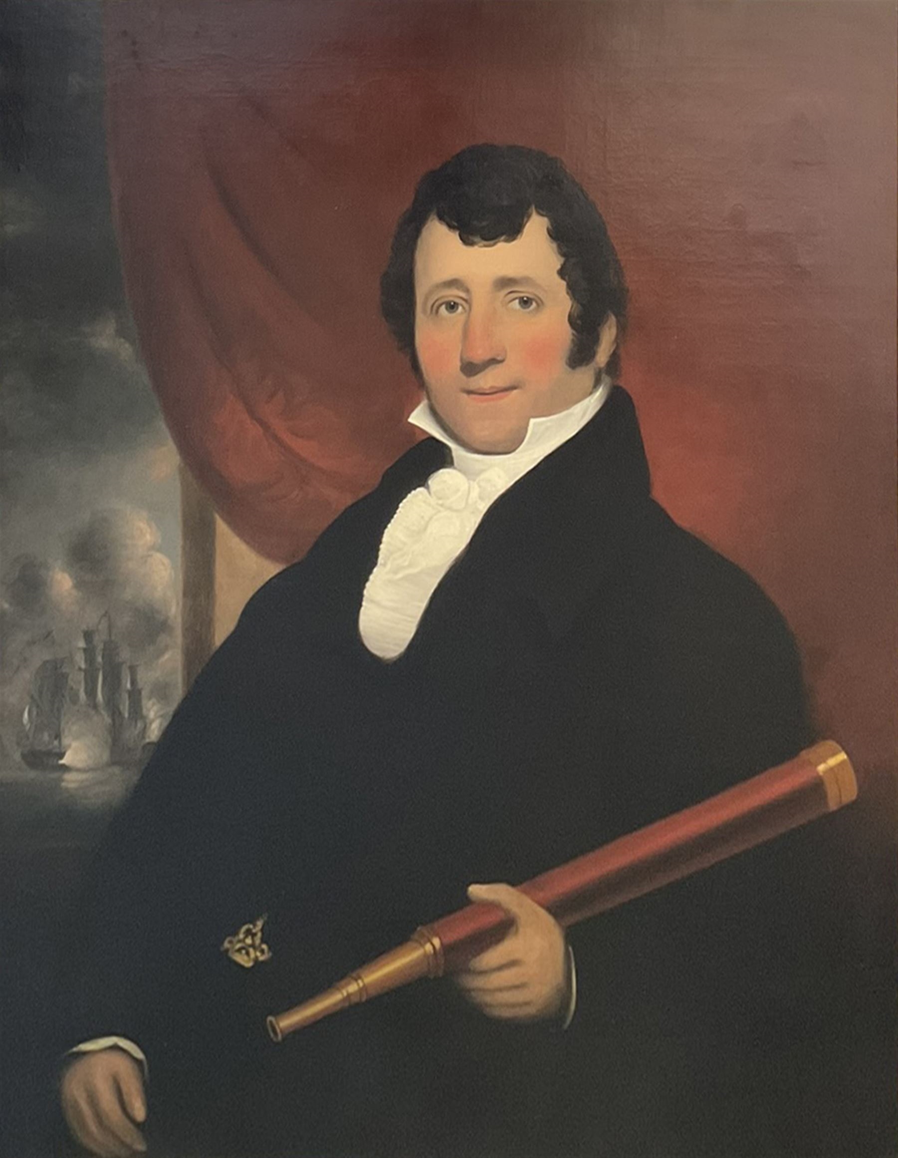 American School, 19th Century | Portrait of a Naval Captain with two ...