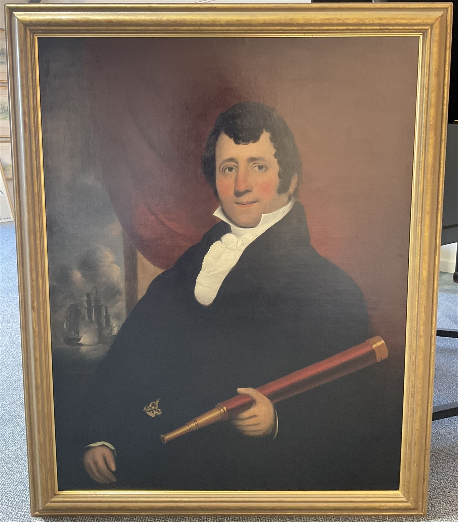 American School, 19th Century | Portrait of a Naval Captain with two ...