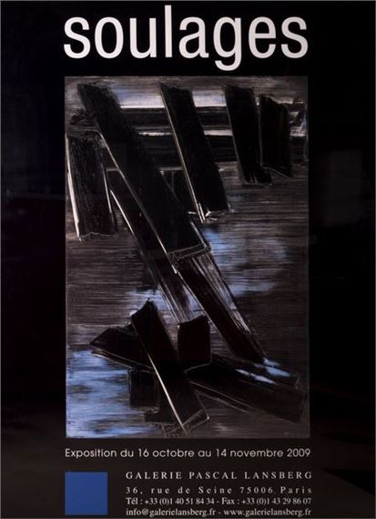 Pierre Soulages | Poster for an exhibition of the artist at the ...