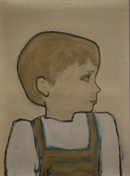 Avni Arbas | Portrait of a young boy in profile, 1953 (1953) | MutualArt
