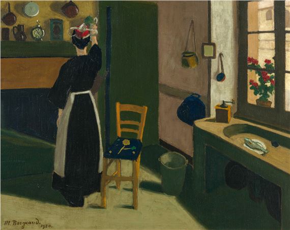 Marius Etienne François Borgeaud | La cuisine (1920) | MutualArt