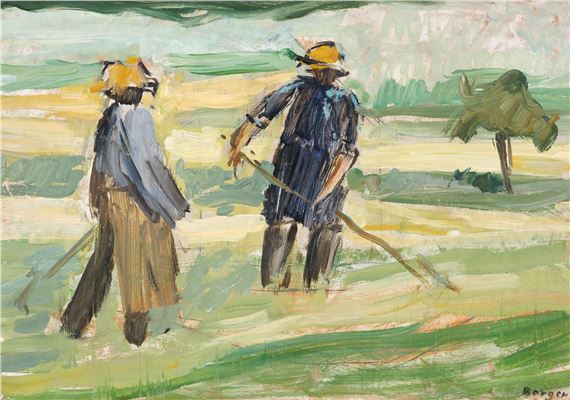 Hans Berger | Paysans aux champs (1915 - 1920) | MutualArt
