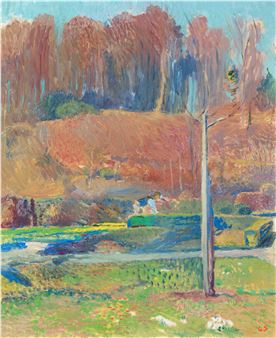 Cuno Amiet | Autumn landscape at Oschwand (1940) | MutualArt