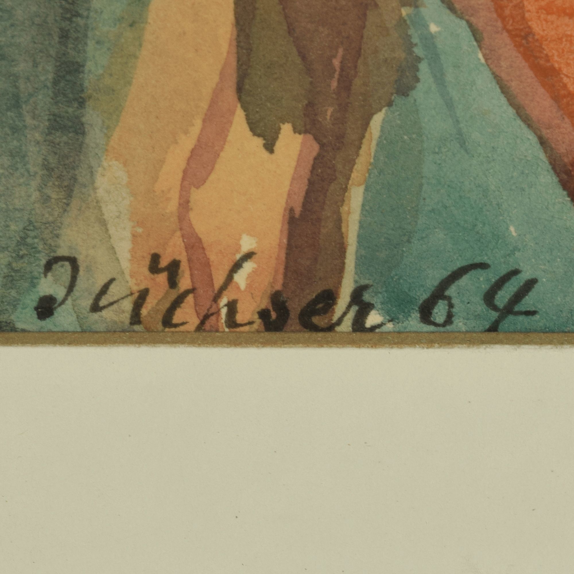 Hans Jüchser | Blick in einen GARTEN mit Teich (1964) | MutualArt