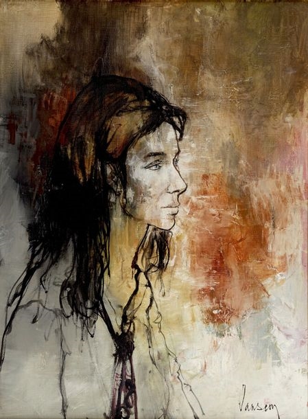 Jean Jansem | Young brown woman in profile | MutualArt