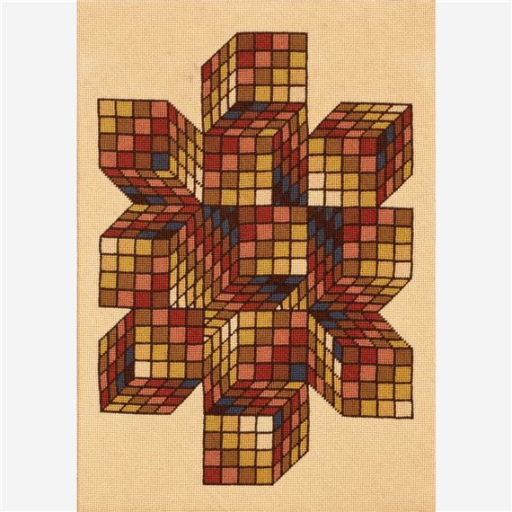 Victor Vasarely | Mid-Century Op-Art Cross-Stitch | MutualArt