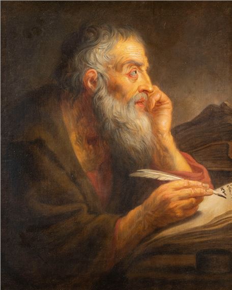 Jan Lievens | APOSTLE PAULUS WRITING THE HOLY SCRIPTURE | MutualArt