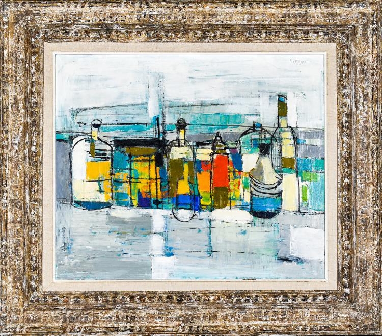 Malte Nyberg Tolf | Komposition med flaskor | MutualArt