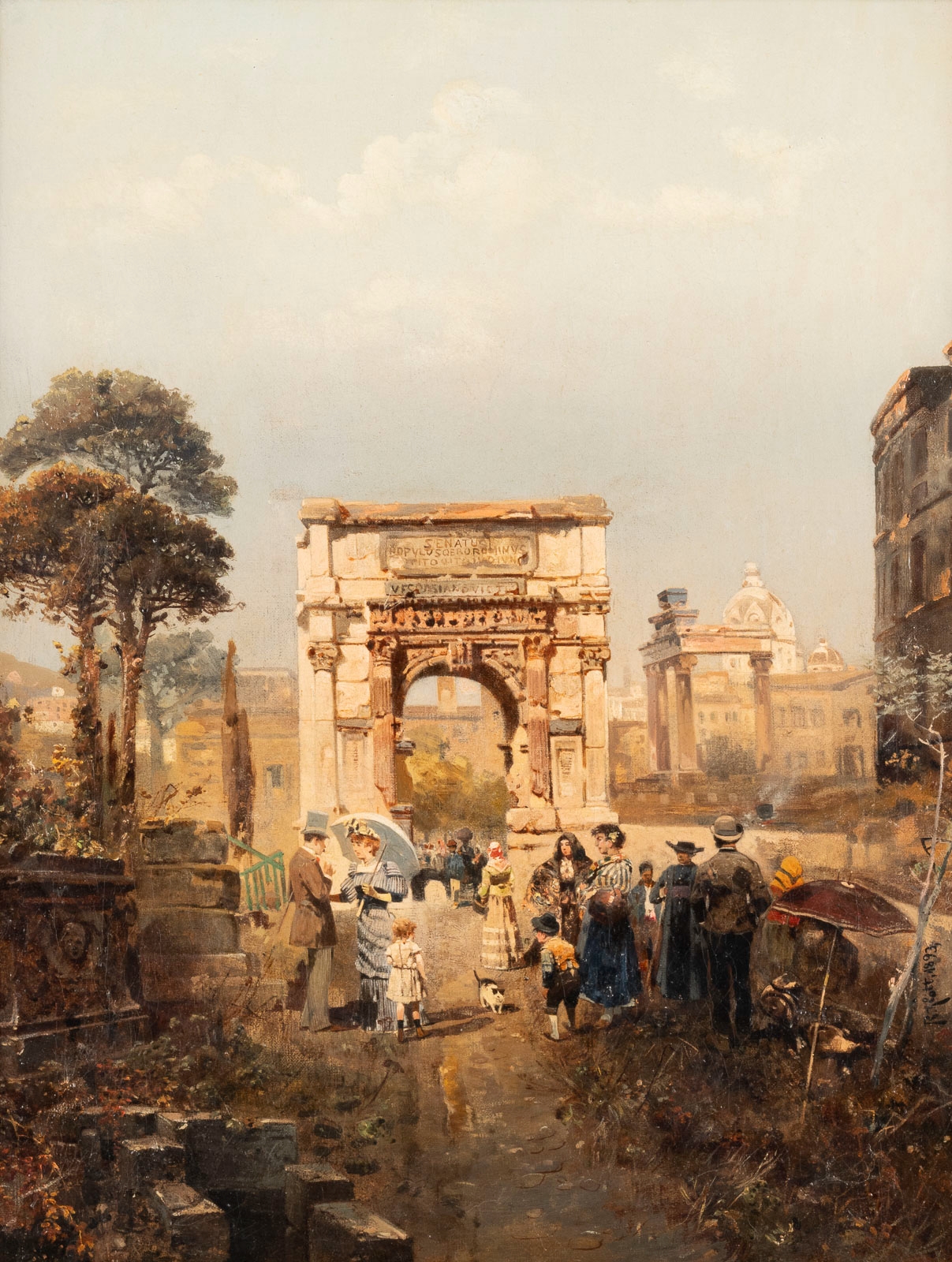 Robert Alott | Roman street scene with the Arch of Titus (1893) | MutualArt