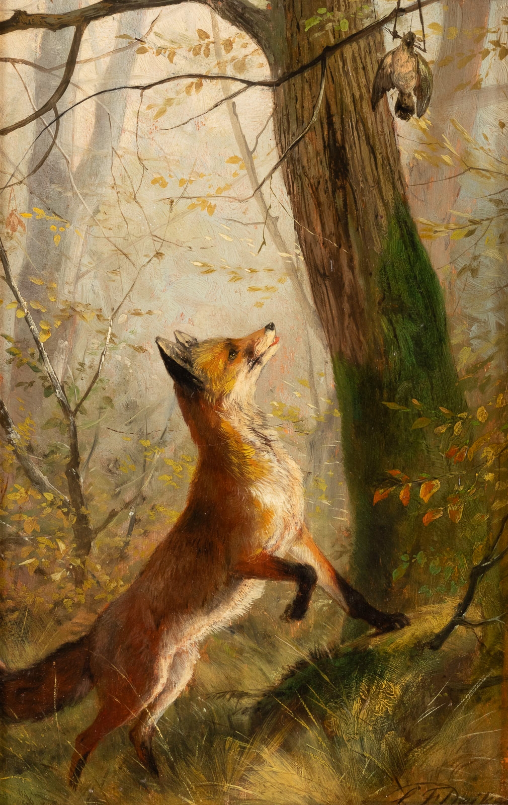 Carl Friedrich Deiker | Hunting fox | MutualArt
