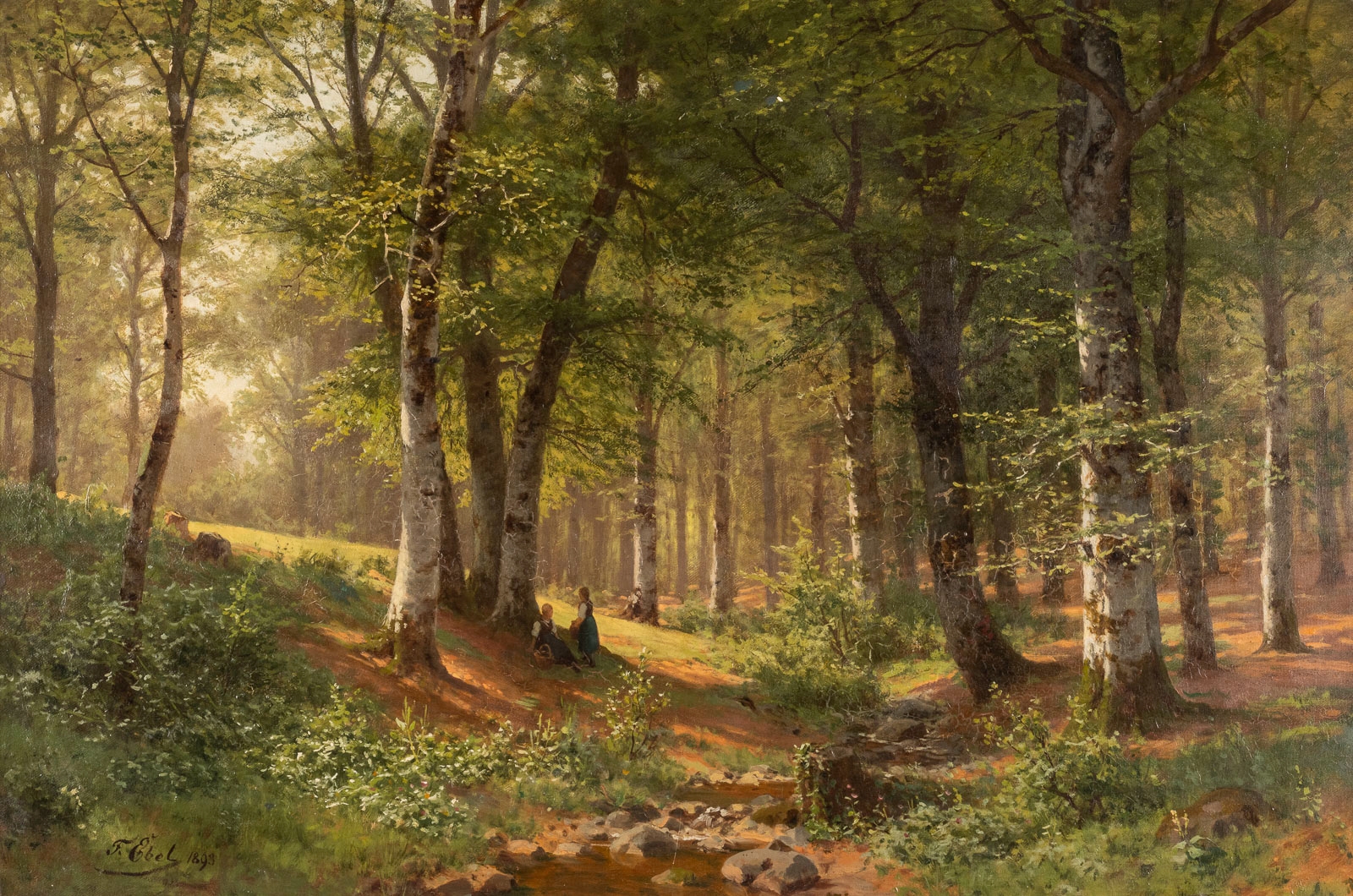 Fritz Carl Werner Ebel | Forest Landscape (1893) | MutualArt