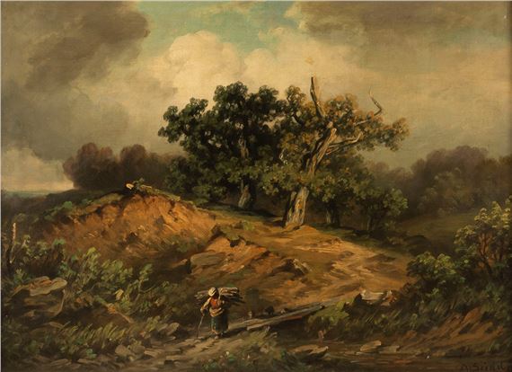 August Seidel | Returning from the forest in approaching weather ...