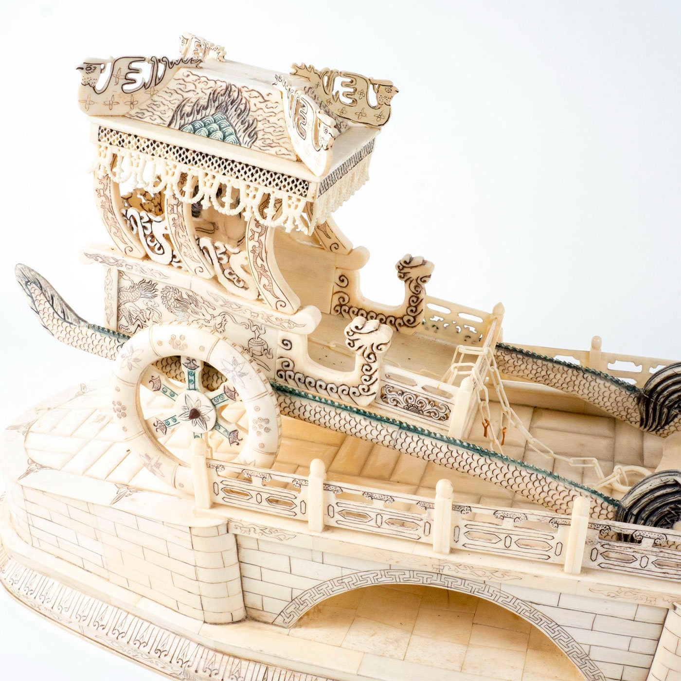 Chinese School | Horse drawn carriage with two figures stead inside ...