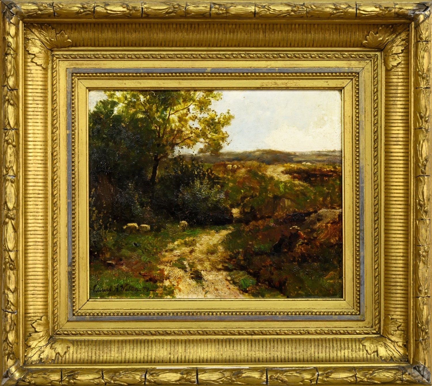 Edward Arthur Walton | RURAL PATH WITH SHEEP | MutualArt