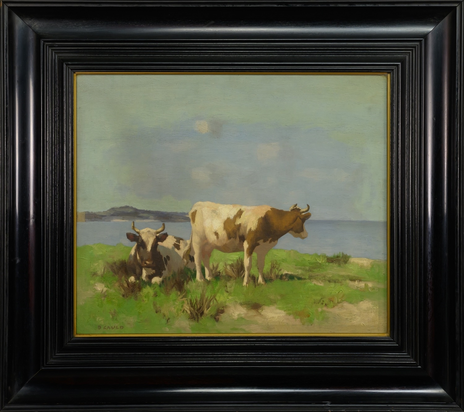 David Gauld | AYRSHIRE CATTLE LOOKING OUT TO SEA | MutualArt