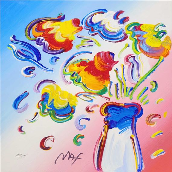 Peter Max | Vases Of Flowers | MutualArt