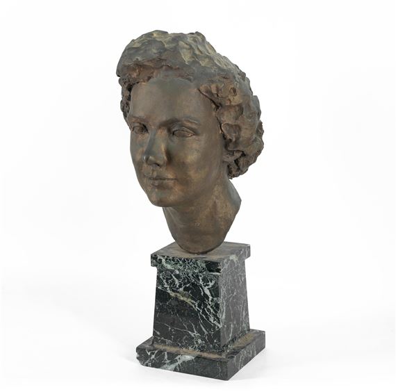 David Wynne | Portrait Bust of Lady Oppenheimer (1952) | MutualArt