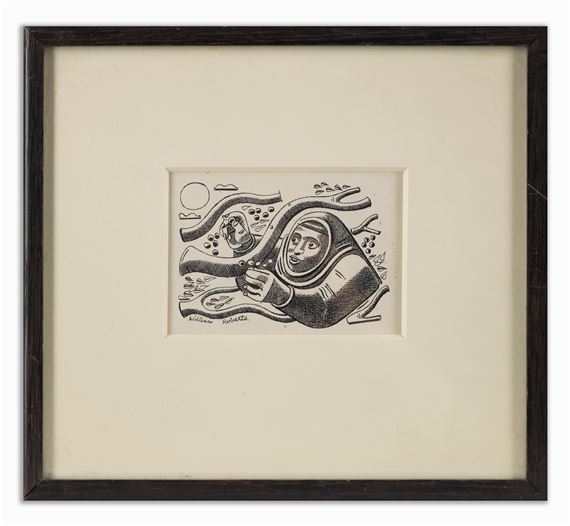 William Roberts | Woman Picking Nuts (Circa 1953) | MutualArt