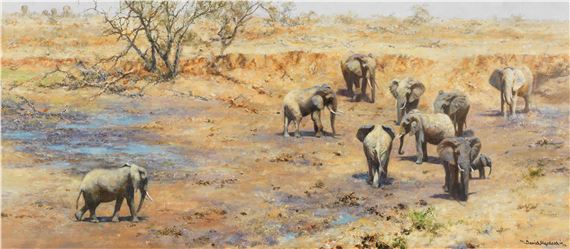 David Shepherd | Elephants at Amboseli | MutualArt