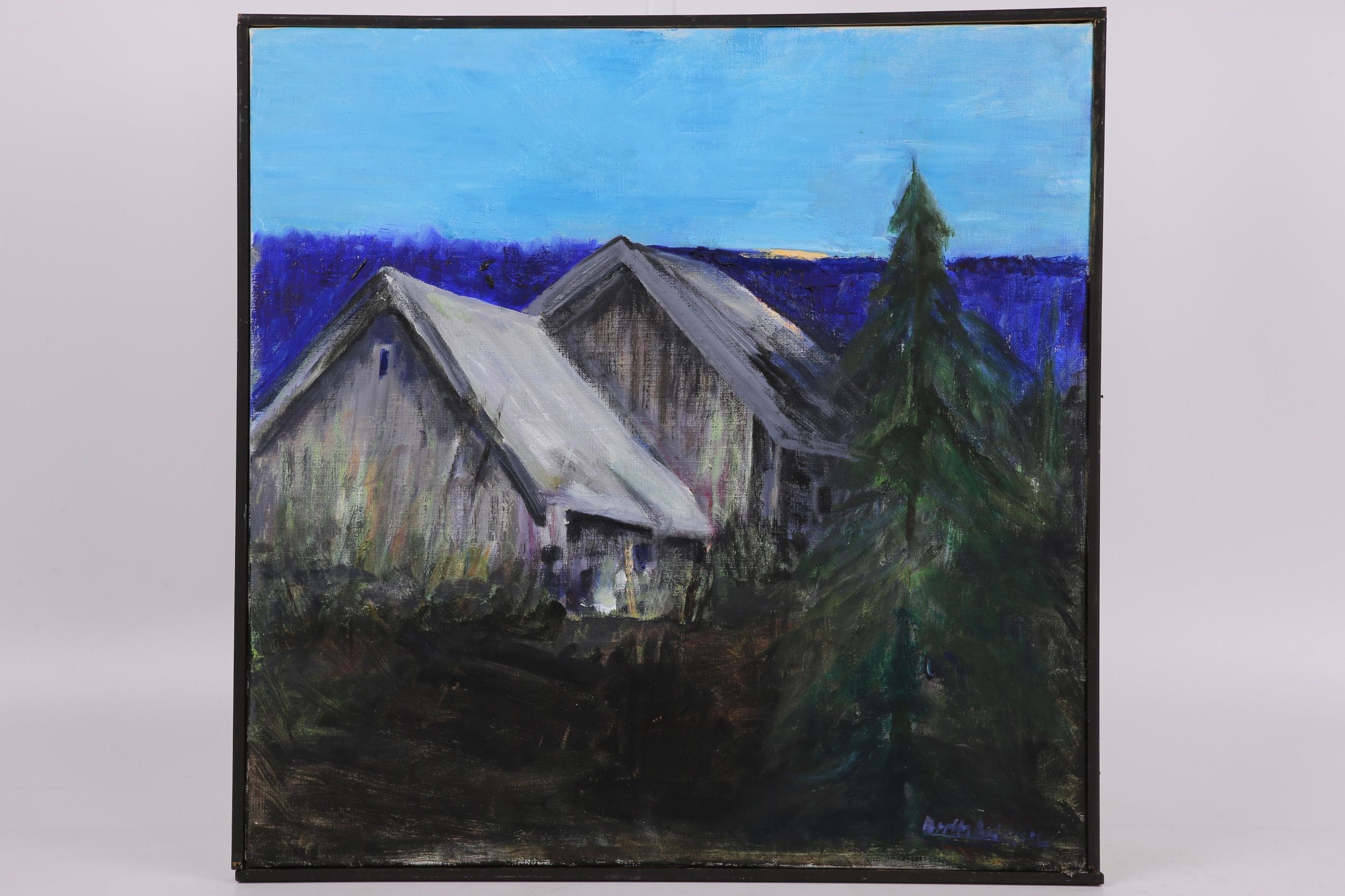Bertil Andersson | Landskap med hus | MutualArt