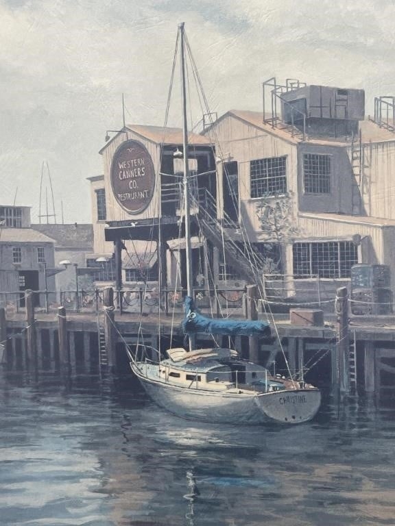 Bonnie Gregory | Featuring a sailboat at a dock | MutualArt