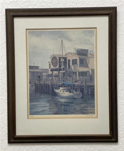Bonnie Gregory | Featuring a sailboat at a dock | MutualArt