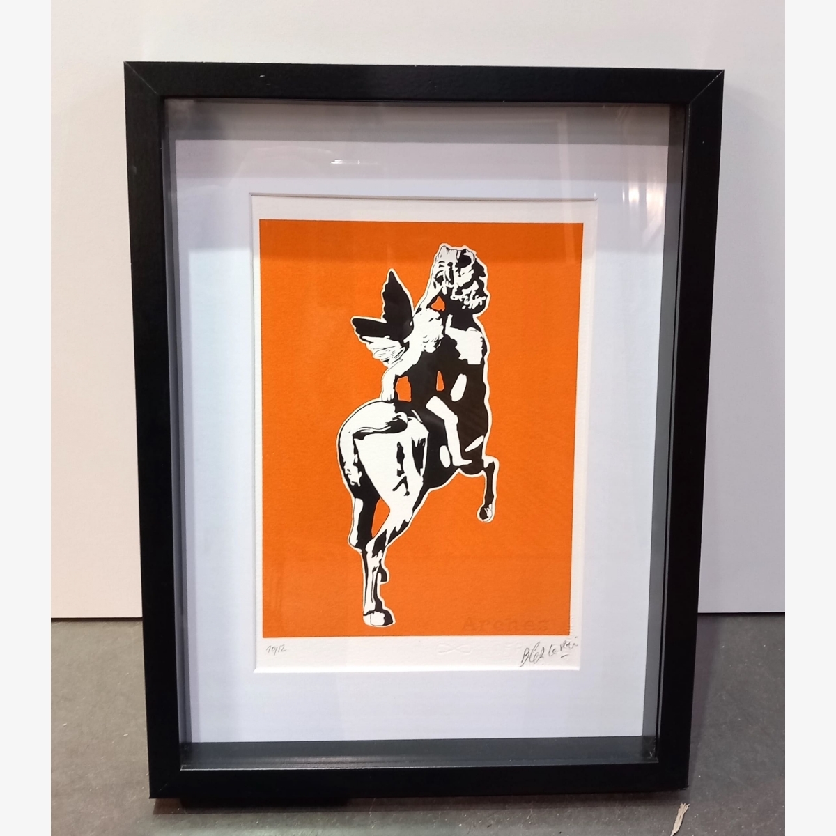 Blek Le Rat | The Centaur (orange) (2019) | MutualArt