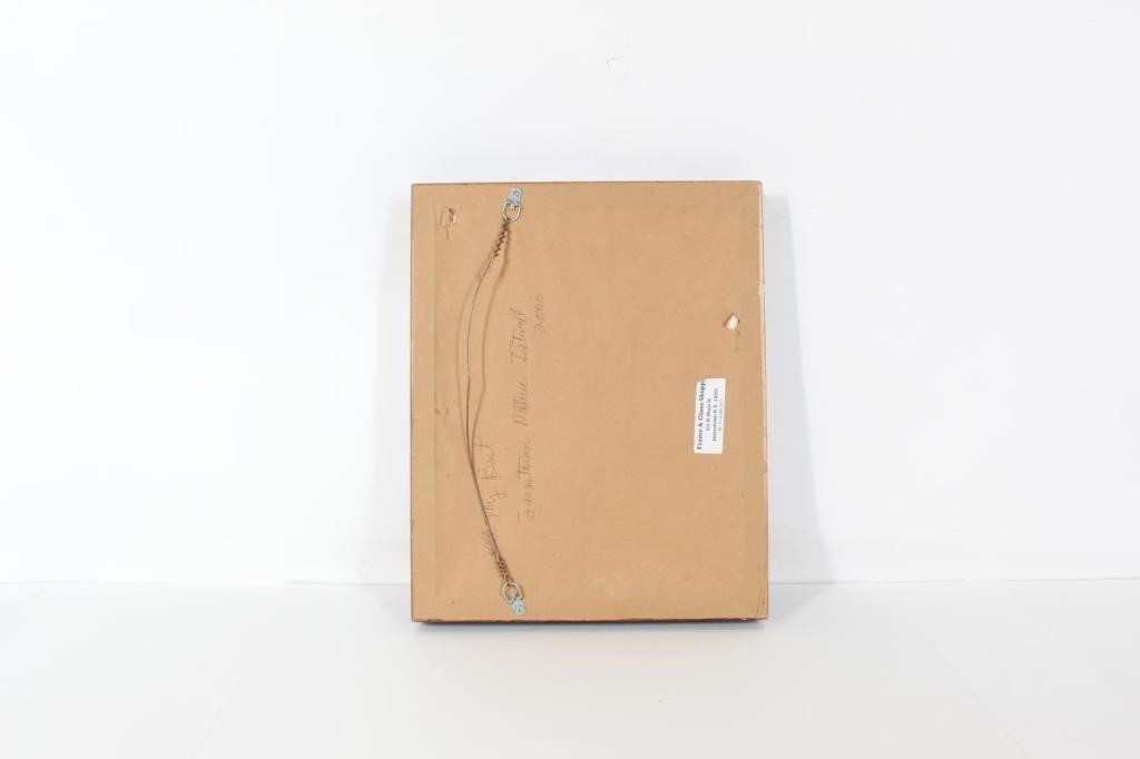 Wanda Mumm | Nicely framed wildlife oil painting of a bird sitting on a ...