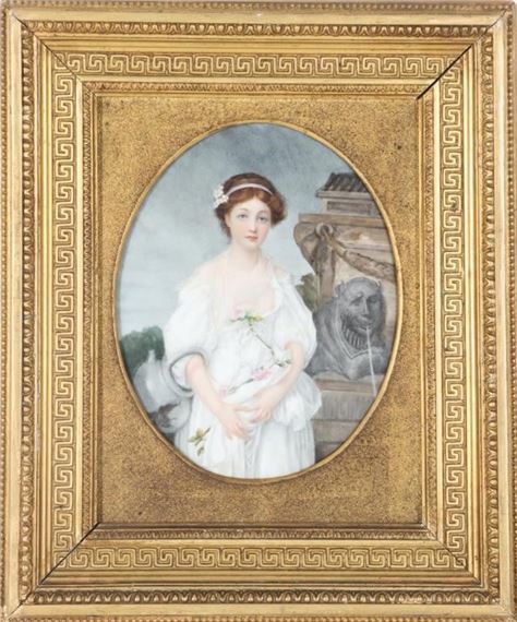 European School, 19th Century | Portrait of a classical woman in a ...