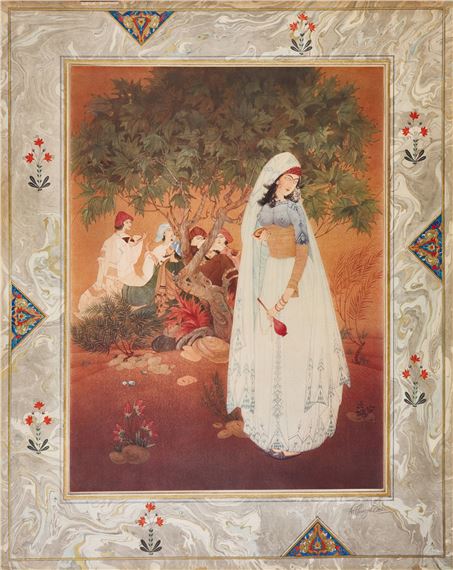 Abdur Rahman Chughtai | The Desert in Bloom; A Serenade | MutualArt