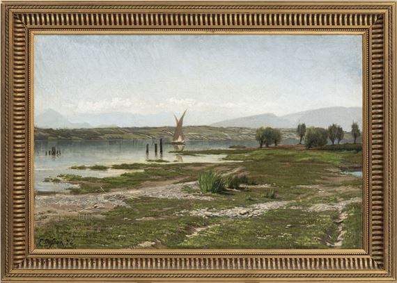 Frederic Dufaux | Lac Léman avec vue sur le Salève (1874) | MutualArt