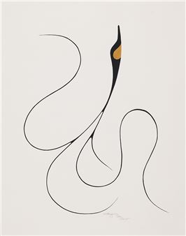 Benjamin Chee Chee | Canada Goose in Flight (1976) | MutualArt