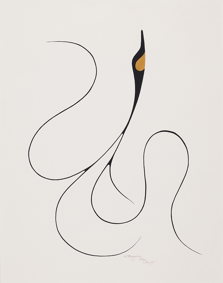 Benjamin Chee Chee | Canada Goose in Flight (1976) | MutualArt