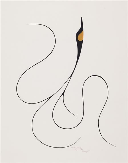 Benjamin Chee Chee | Canada Goose in Flight (1976) | MutualArt