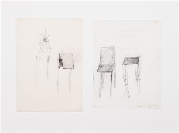 Betty Roodish Goodwin | Dyptic with chairs | MutualArt
