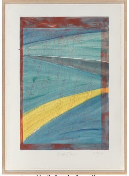 Pat Steir | Yellow Bridge in the Rain at the Van Gogh #11 (1985 ...