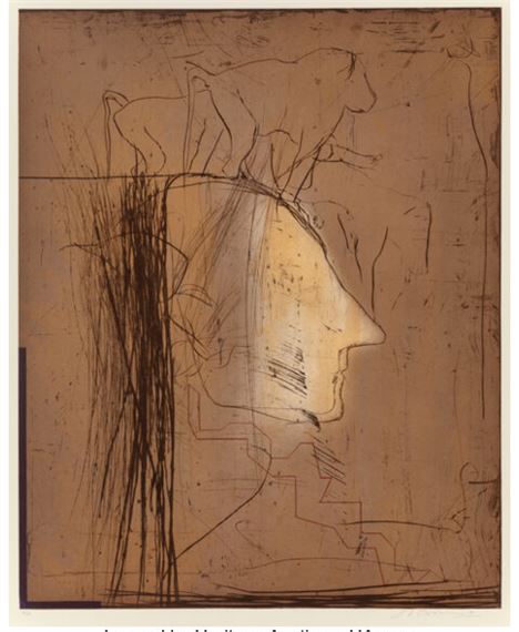 Nathan Oliveira | Man with Baboon (1994) | MutualArt