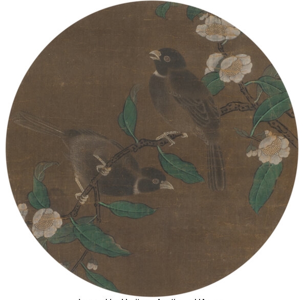 Chinese School, 19th Century | Magpies and Prunus | MutualArt