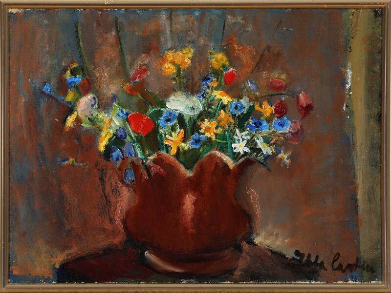 Ebba Nina Beck Carstensen | Still life with flowers (1924) | MutualArt