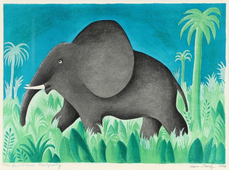 Hans Christian Scherfig | Ensom Elefant (1966) | MutualArt