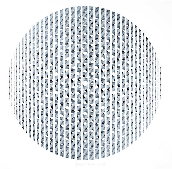 Ludwig Wilding | Round op-art composition (1973) | MutualArt
