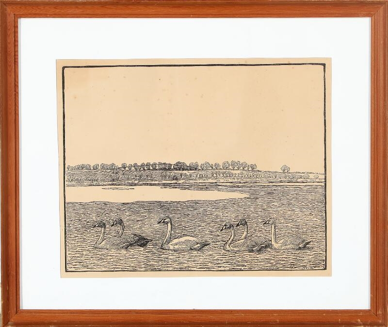 Johannes Larsen | Six sceneries with birds | MutualArt