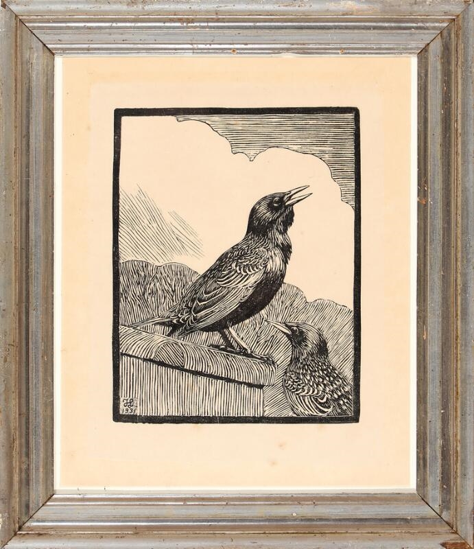 Johannes Larsen | Six sceneries with birds | MutualArt