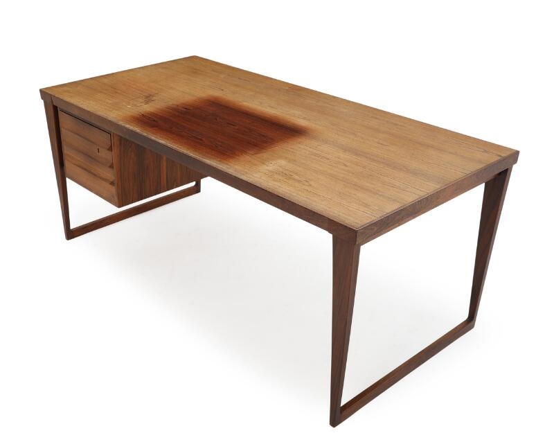 Kai Kristiansen | Rosewood desk with runner legs | MutualArt