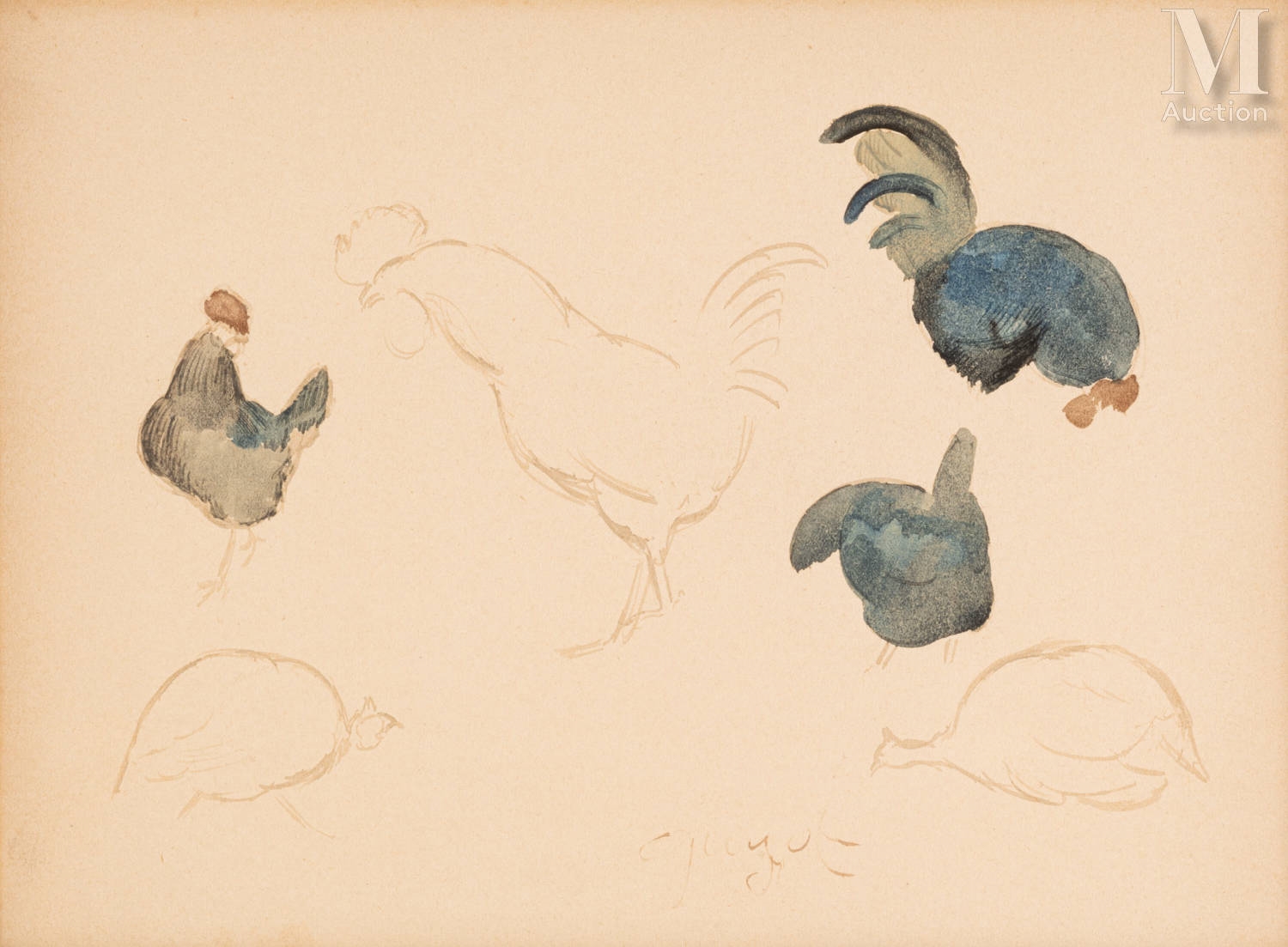 Georges Lucien Guyot | Etude de poules | MutualArt