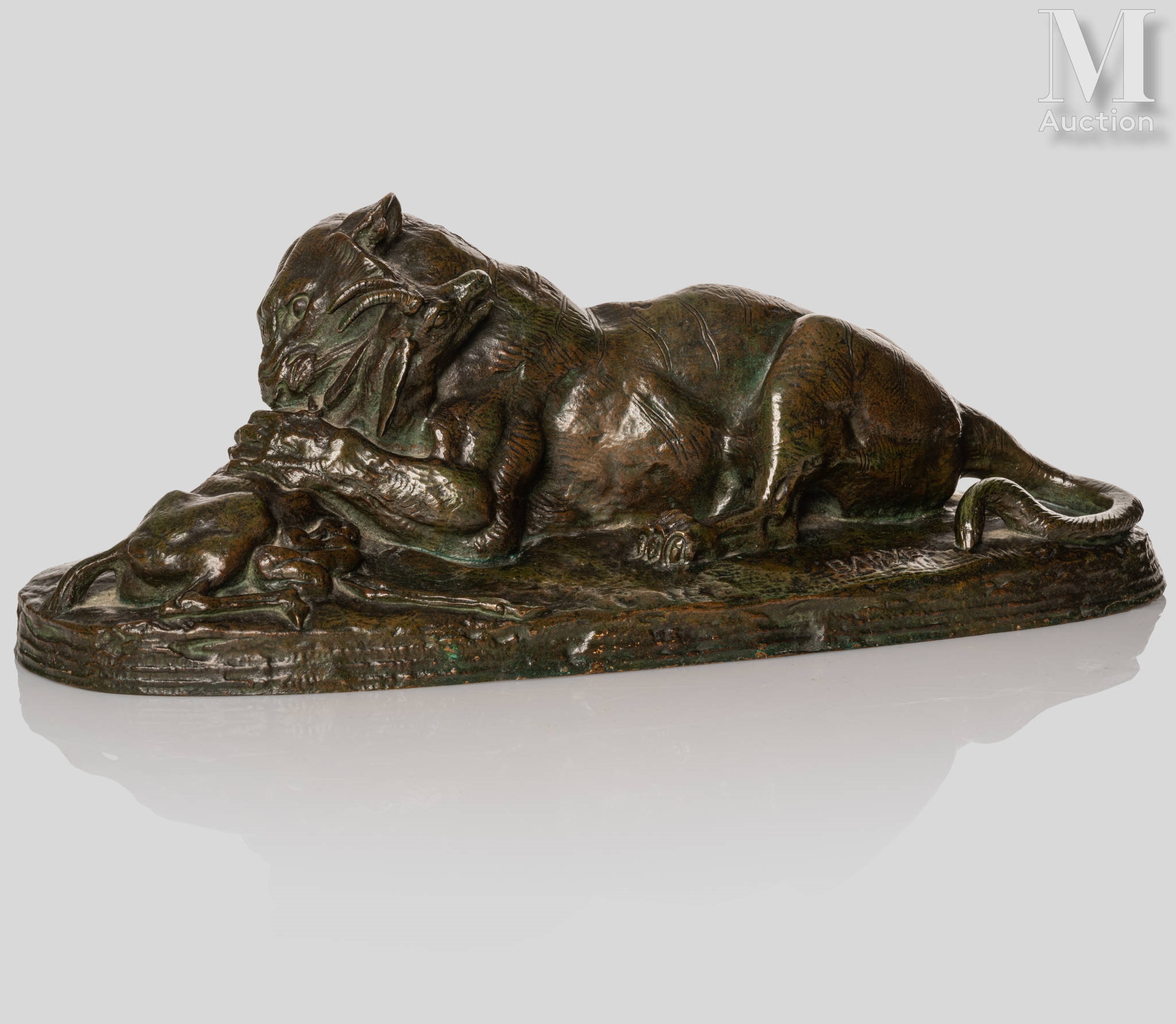 Antoine-Louis Barye | Tigre dévorant une gazelle | MutualArt