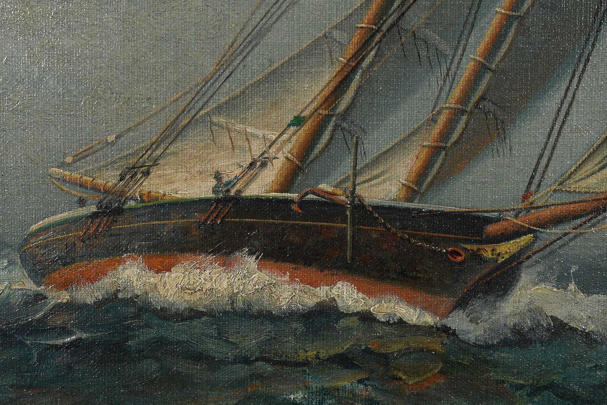 James Gale Tyler | Schooner on Tack | MutualArt